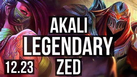 Akali Vs Zed Mid Legendary Games K Mastery Kr