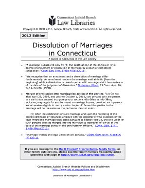 Fillable Online Jud Ct Dissolution Of Marriages In Connecticut