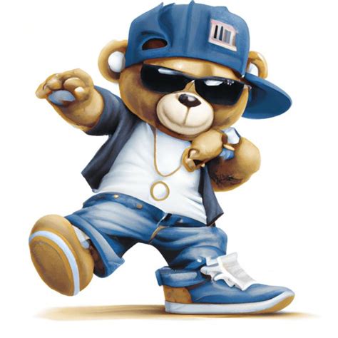 Cute Hip Hop Teddy Bear Creative Fabrica In 2023 Teddy Bear Teddy