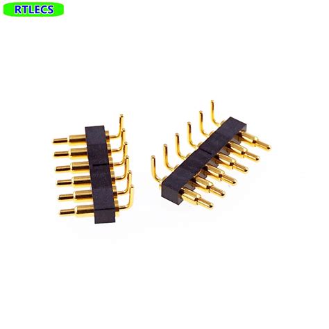 2 adet yaylı Pogo pinli konnektör 6 Pin 2 54 Pitch 8 8 MM yükseklik