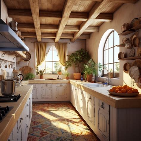 Premium AI Image There Is A Kitchen With A Lot Of Counter Space And A