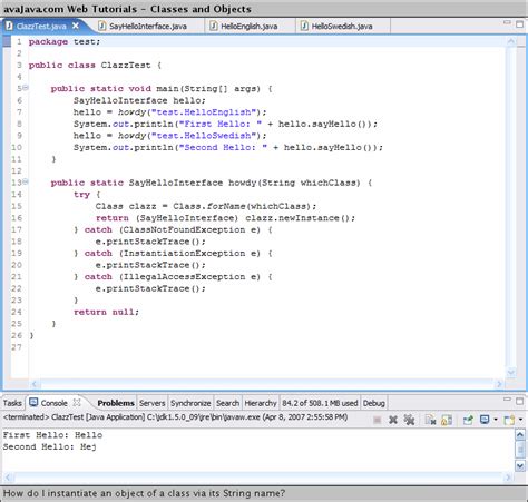 How Do I Instantiate An Object Of A Class Via Its String Name Web Tutorials