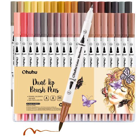 Buy Ohuhu Skin Tone Markers 36 Colors Dual Tip Brush And Fineliner