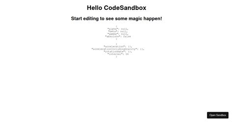 React Device Events Examples Codesandbox