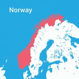Freepiker Norway Map Colorful Vector Design