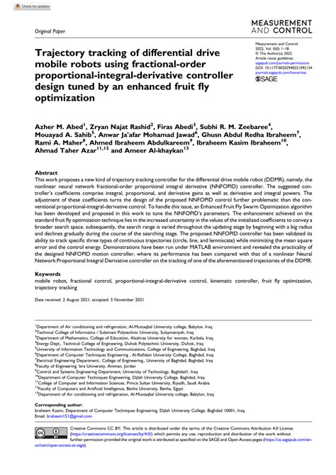 pdf trajectory tracking of differential drive mobile robots using fractional order
