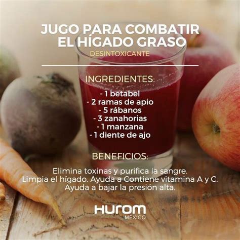 Jugo para hígado graso Dieta para higado graso Jugos saludables