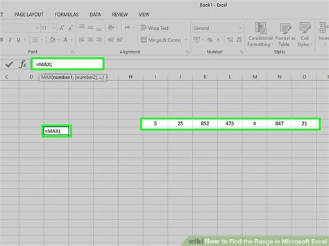 how to find the range in microsoft excel 3 steps with pictures