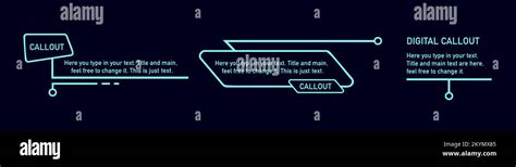 Futuristic Callouts Titles Info Boxes Digital Information Labels