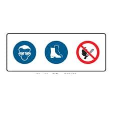Jabac Foot And Eyewear Protection Multiple Condition Sign