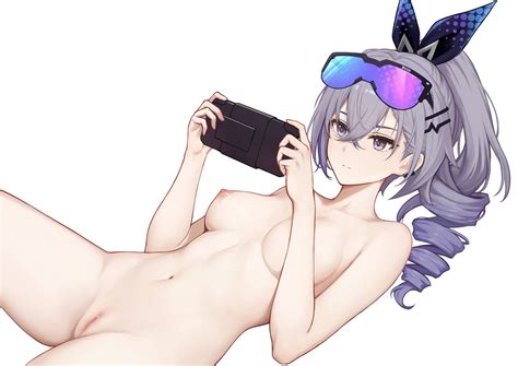 Breasts Dylannn Game Console Gray Eyes Gray Hair Honkai Series Honkai