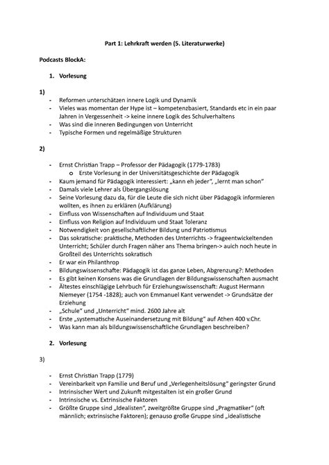 Zusammenfassung 19 Seiten Historisch Und Systematische Grundlagen