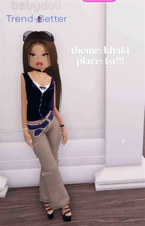 Theme Khaki Place 1st In 2024 Dress To Impress Game Dresses