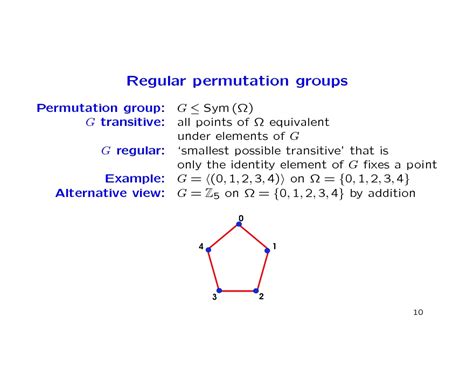 regular permutation groups and cayley graphs