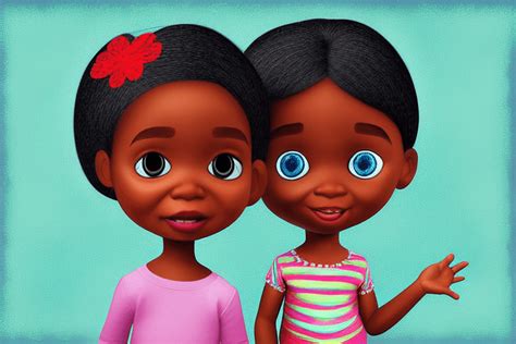 Niña afroamericana al estilo Pixar Creative Fabrica