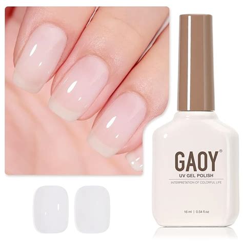 Amazon GAOY Milky White Gel Nail Polish 16ml Nude Color 1482