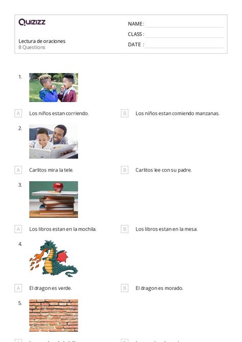 50 Variedad De Oraciones Hojas De Trabajo Para Grado 2 En Quizizz