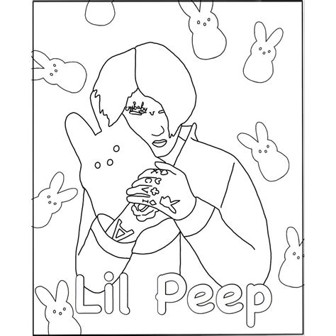 Lil Peep Coloring Pages For Adults XColorings