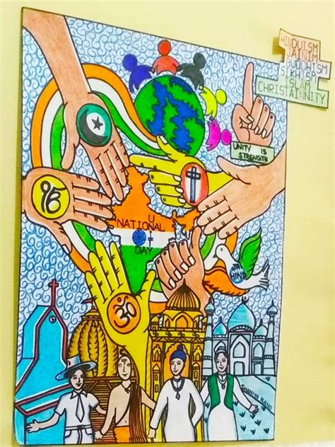 Independence Day Drawingunity In Diversity Drawing Easy