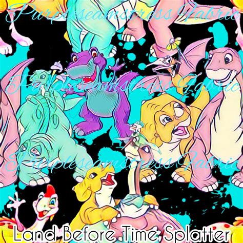 Land Before Time Splatter Purpleseamstress Fabric
