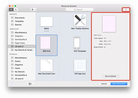 Omnigraffle Reference Manual For Macos Using Templates And