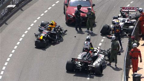 Checo Pérez abandona el Gran Premio de Mónaco en la salida por