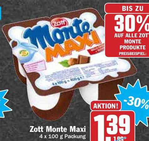 Zott Monte Maxi Angebot Bei Hit 1Prospekte De