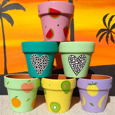 Macetas Pintadas A Mano Painted Flower Pots Flower Pot Crafts
