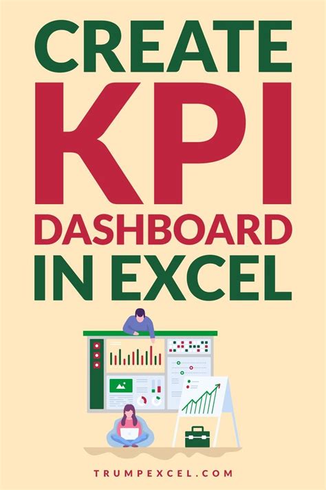 the book cover for create kpi dashboard in excel with people working on computers