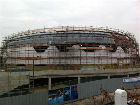 Construction Of ETFE Roof Over Aquatics Centre Architen Landrell
