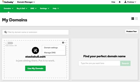 stackskull how to link domain and sub domain with github pages