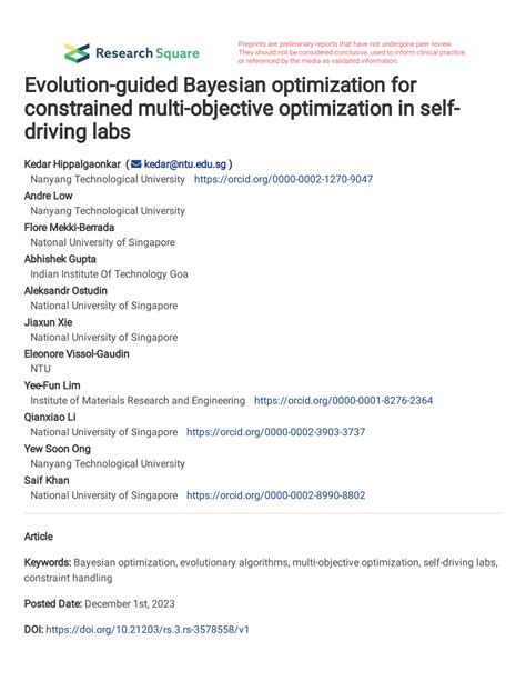 pdf evolution guided bayesian optimization for constrained multi objective optimization in
