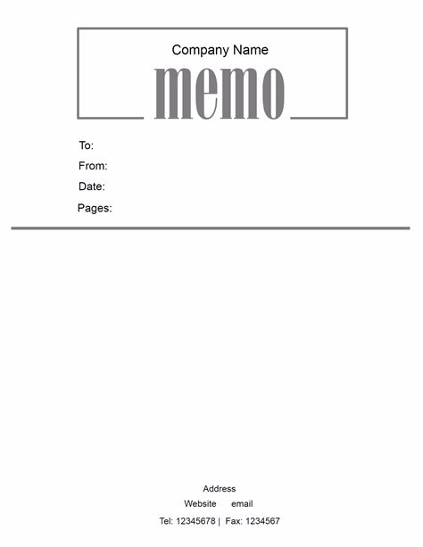 Free Microsoft Word Memo Template