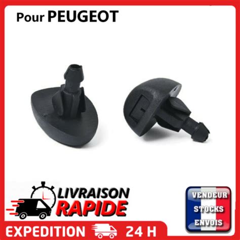 2 Gicleur Lave Glace Buse Jet Pare Brise Pour Peugeot 207 307 308 406