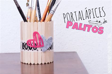 Portalápices con palitos de helado Manualidades Infantiles