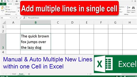 How To Write Multiple Lines In One Cell In Excel Line Break In Excel