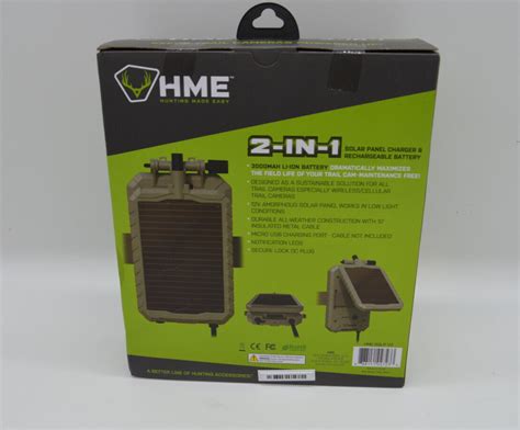 HME SOL Pack Solar Charging Battery Pack For Game Trail Cameras