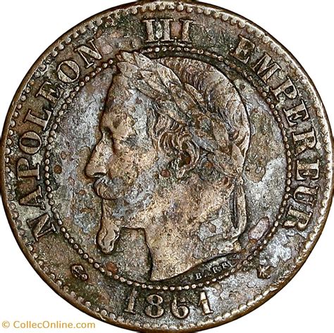 Deux centimes tête laurée buste définitif Napoléon III