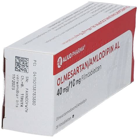Olmesartan Amlodipin Al Mg Mg St Mit Dem E Rezept Kaufen