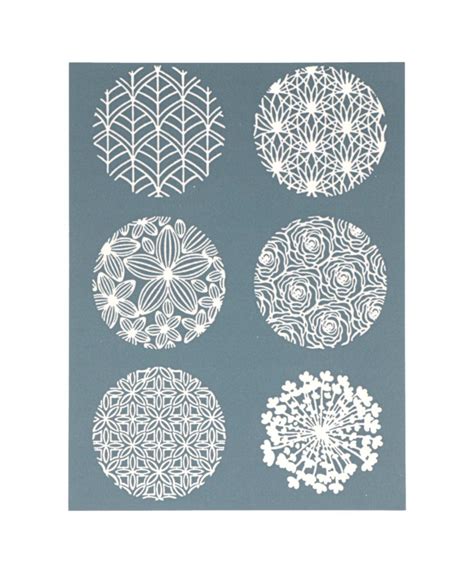 Pochoirs Silk Screen Sculpey Floral