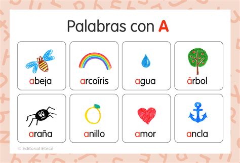 Palabras Con A Con Im Genes Lenguaje