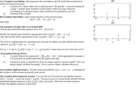 solved xin] 10 7 points convolution z[n] represents the