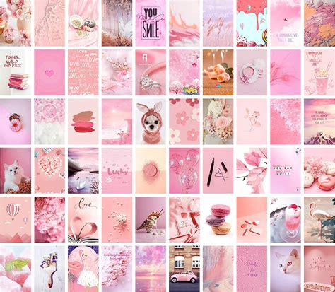 Amazon Pink Wall Collage Kit Aesthetic Pictures Blush Room Decor