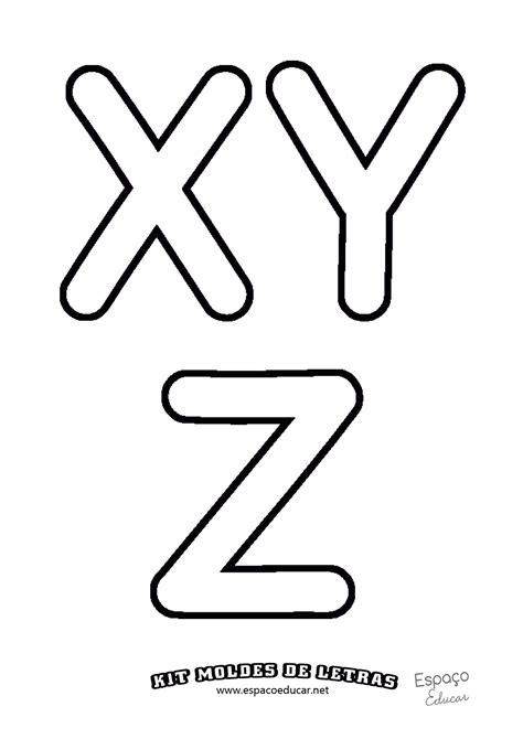 Kit 4 modelos diferentes de Moldes de letras grátis para você