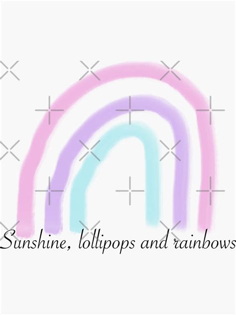 Sunshine Lollipops And Rainbows Sticker For Sale By Mackenziemartel Redbubble