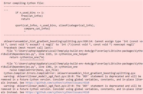 python error installing old version of scikit learn stack overflow