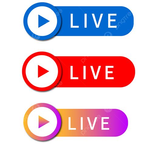Live Streaming Clipart Vector Social Media Live Stream Icons Free Png