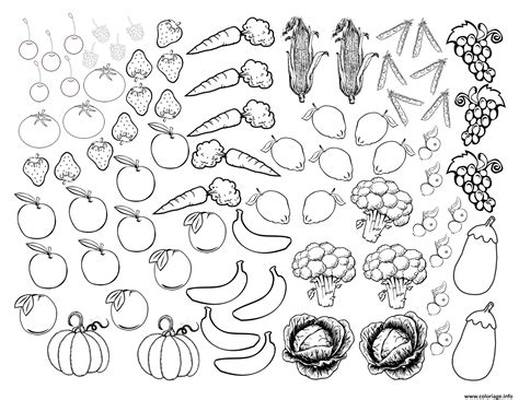 Coloriage Fruits Et Legumes 2 Dessin Fruits à imprimer
