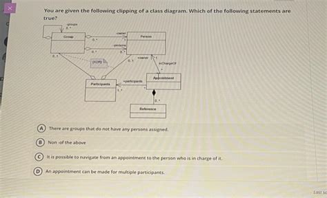 solved х you are given the following clipping of a class