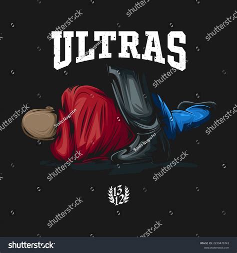Football Hooligan Soccer Supporter Ultras Hand Stock Vector Royalty